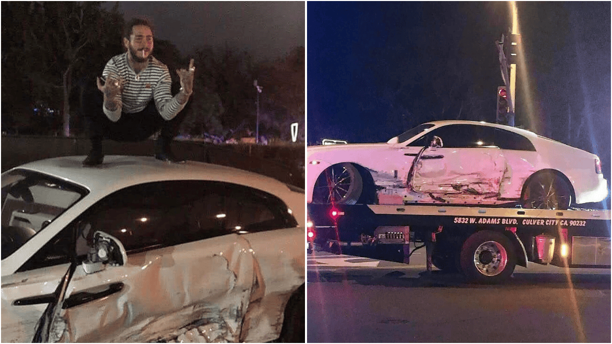 The Night Post Malone Almost Lost His Life, But Posed on His Rolls ...