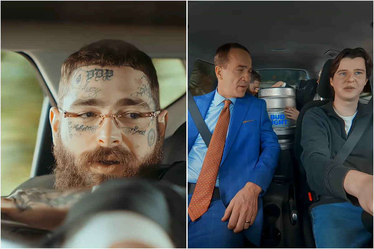 Post Malone and Peyton Manning Bring a "Cake" to the Big Game